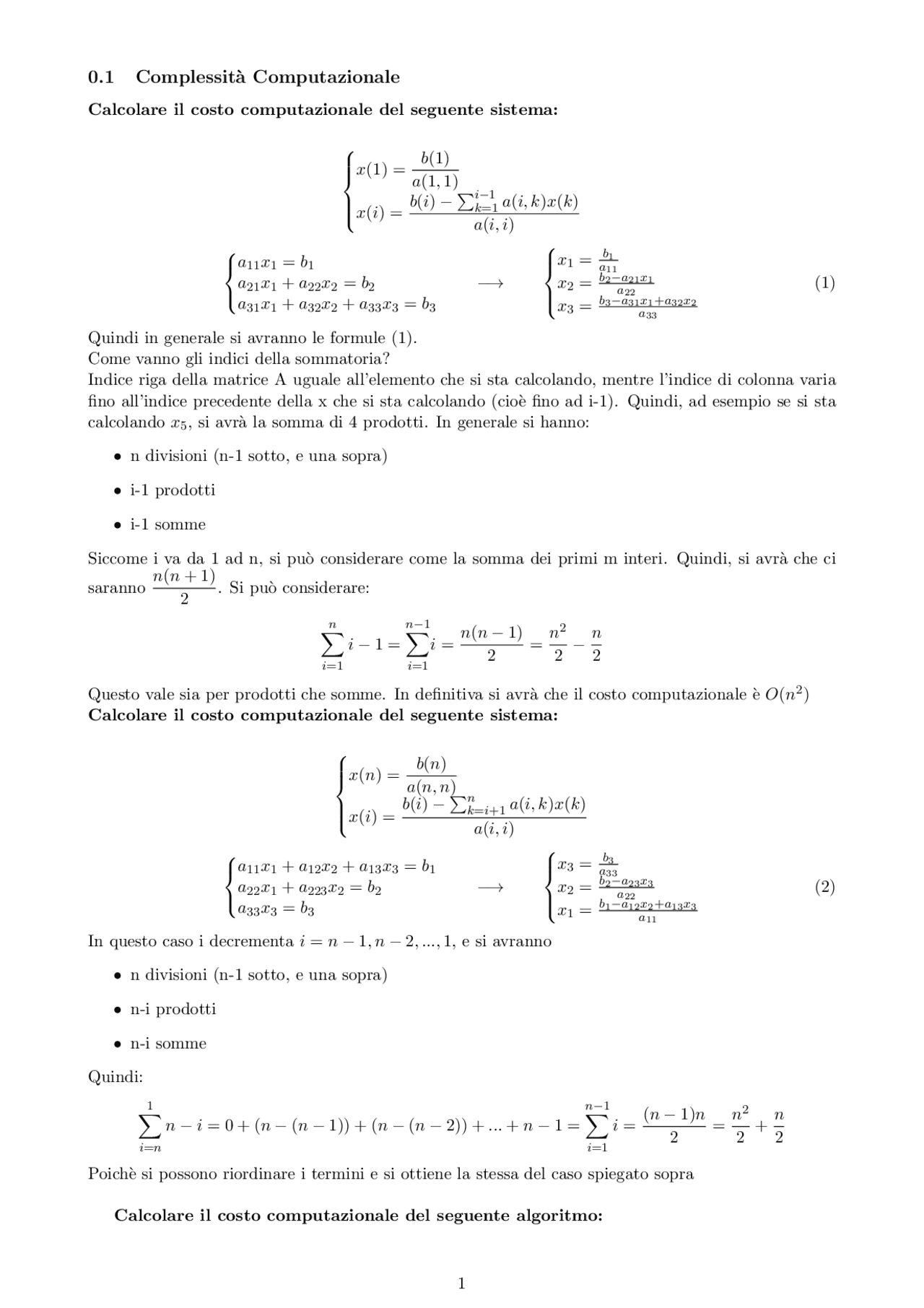 Esercizi Svolti Metodi Numerici Appunti Di Metodi Numerici Docsity