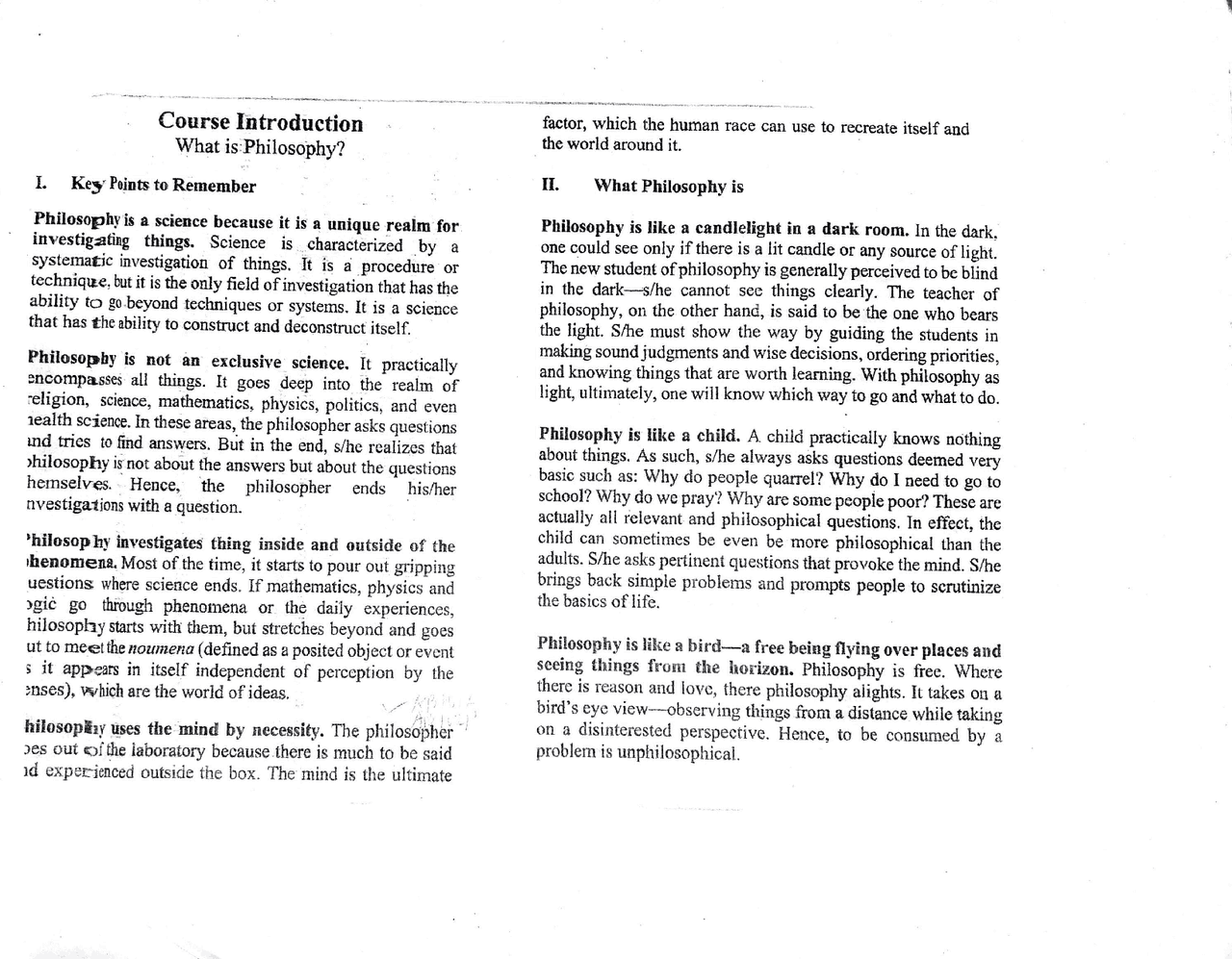 Introduction To Philosophy Docsity