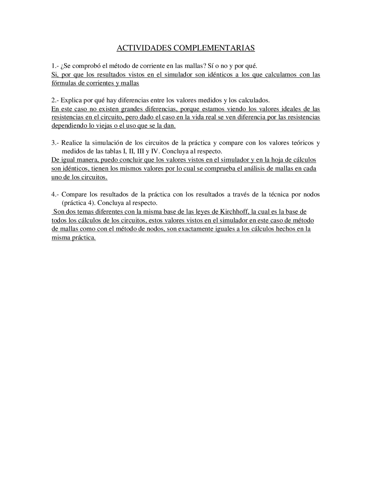 Actividades complementarias - Docsity