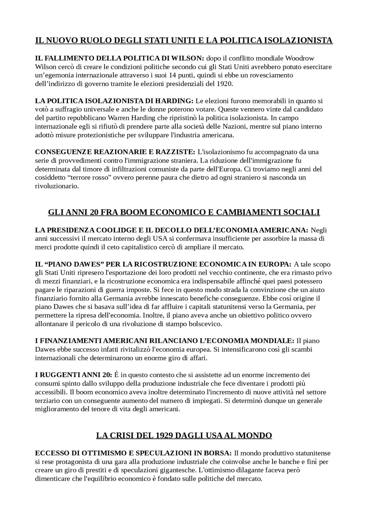 Sintesi Sul Fascismo Docsity