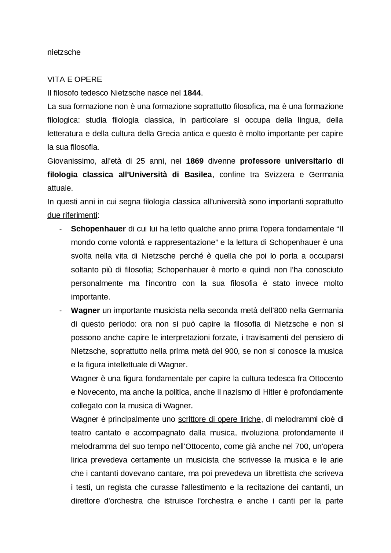Appunti dettagliati su vita e opere di Nietzsche | Notes de Philosophie ...