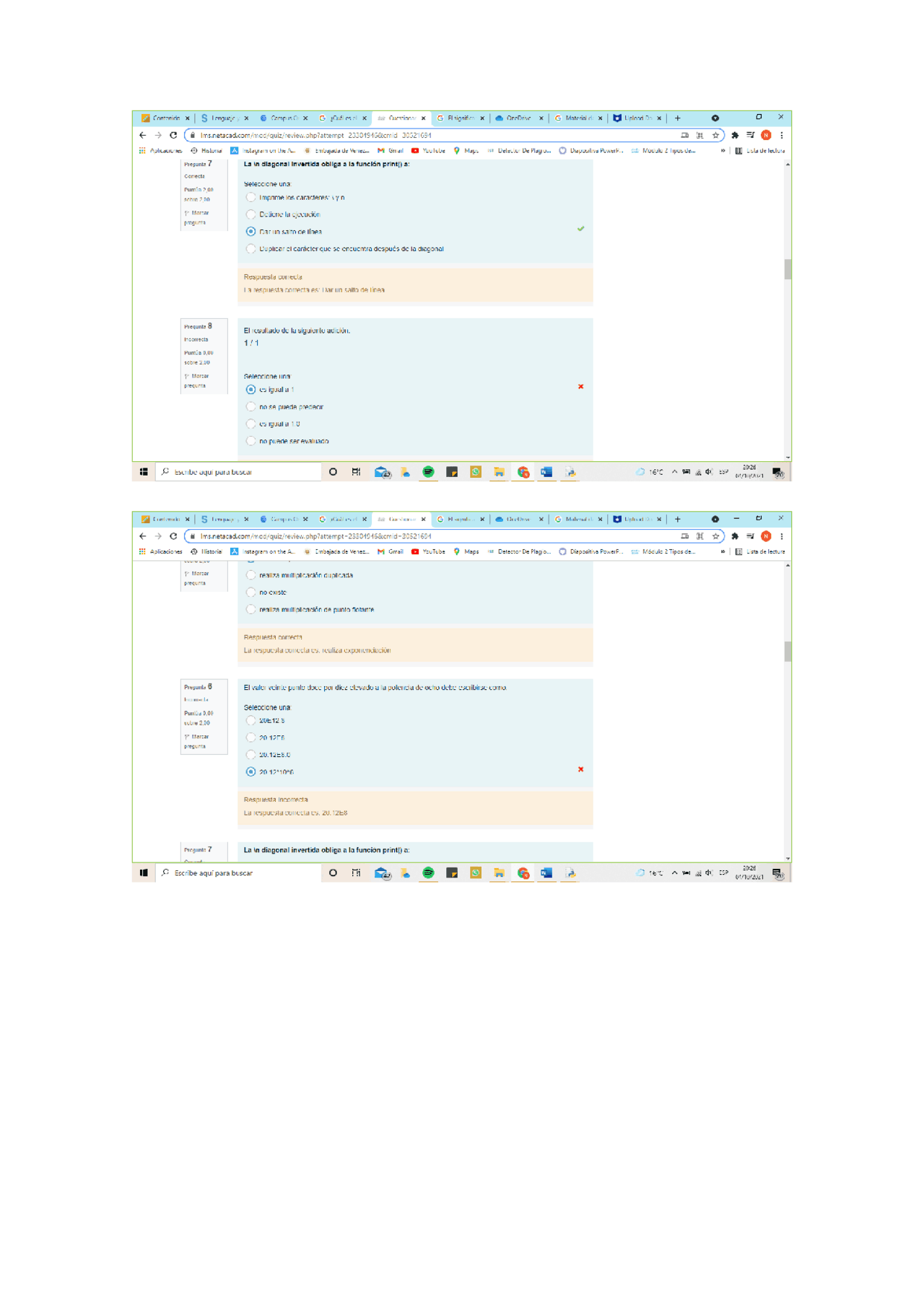 Respuestas de cuestionario python - Docsity