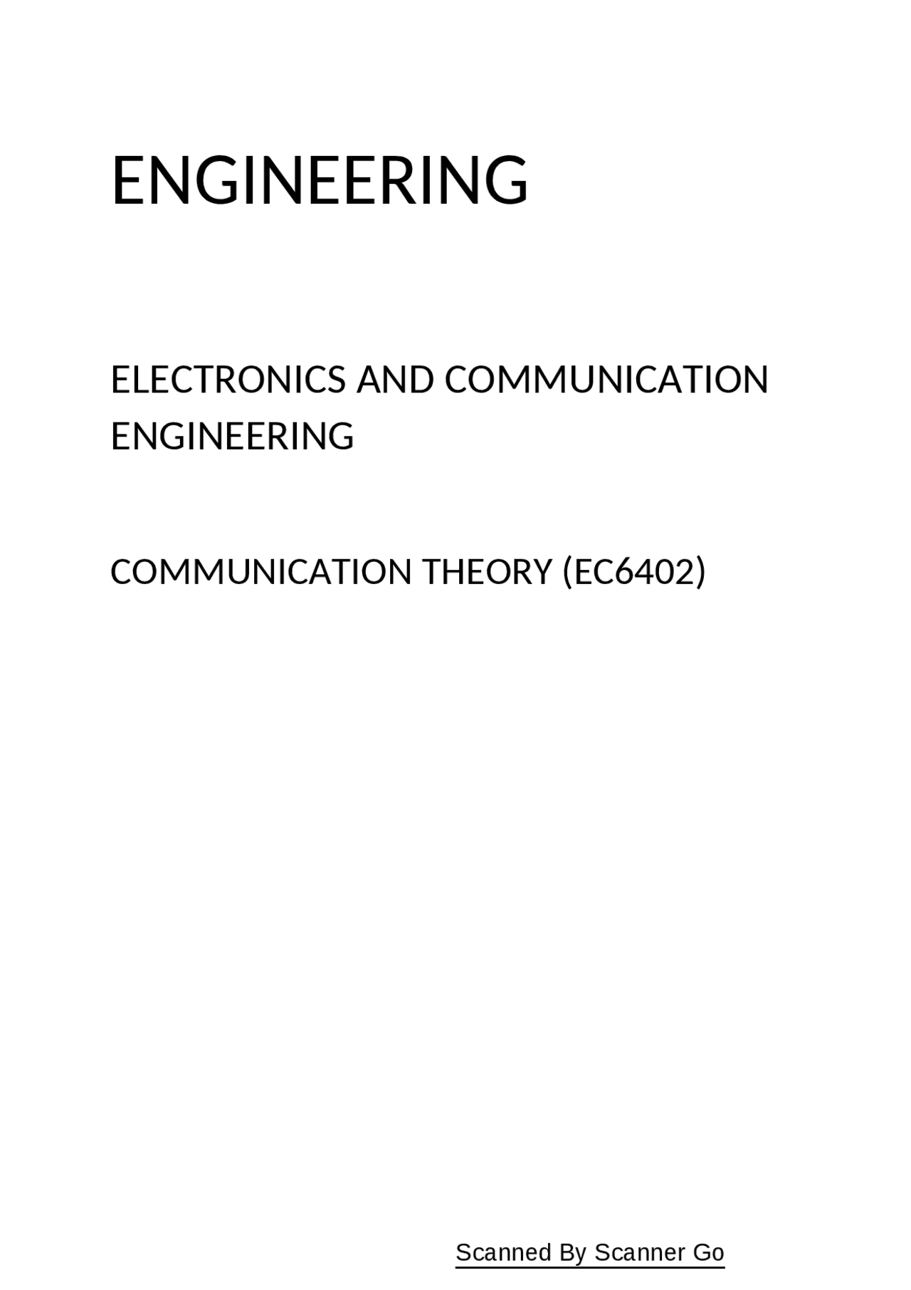 Communication Theory Random Process Central Limit Theorem Docsity