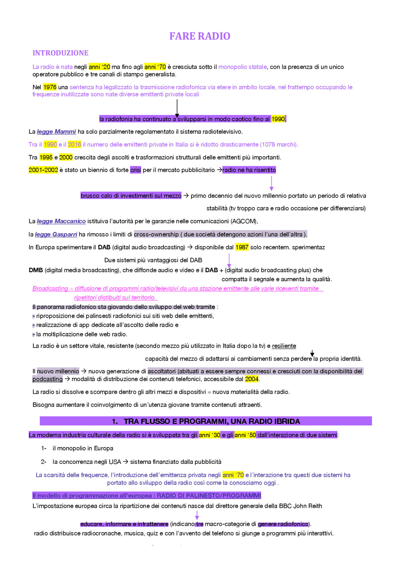 Riassunto Del Libro Fare Radio Docsity