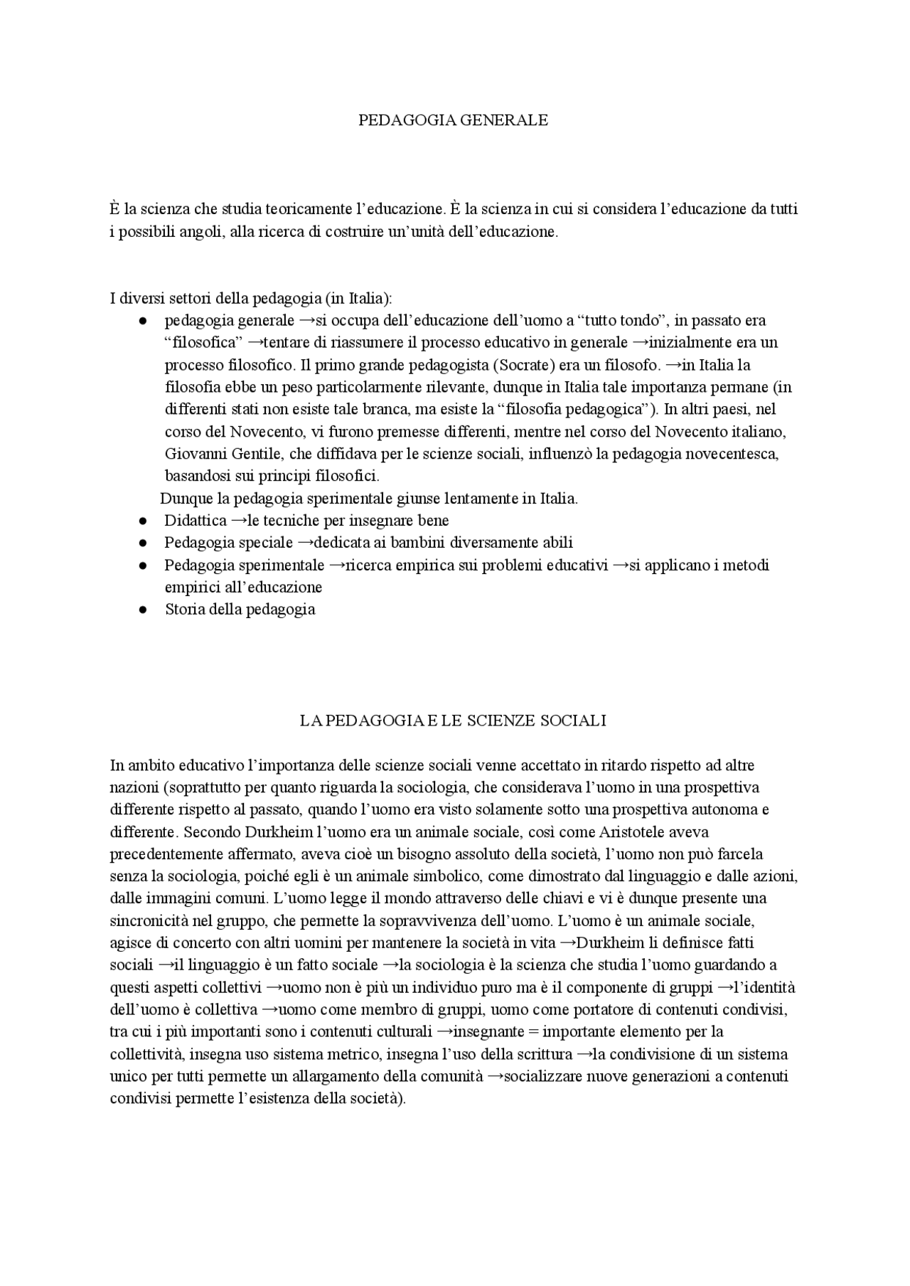 Appunti Completi Pedagogia Generale Docsity