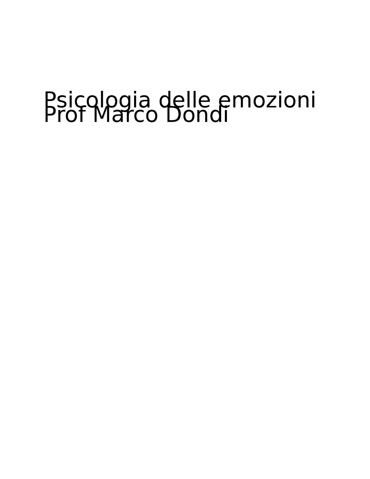 PSICOLOGIA DELLE EMOZIONI LEZIONI DONDI - Docsity