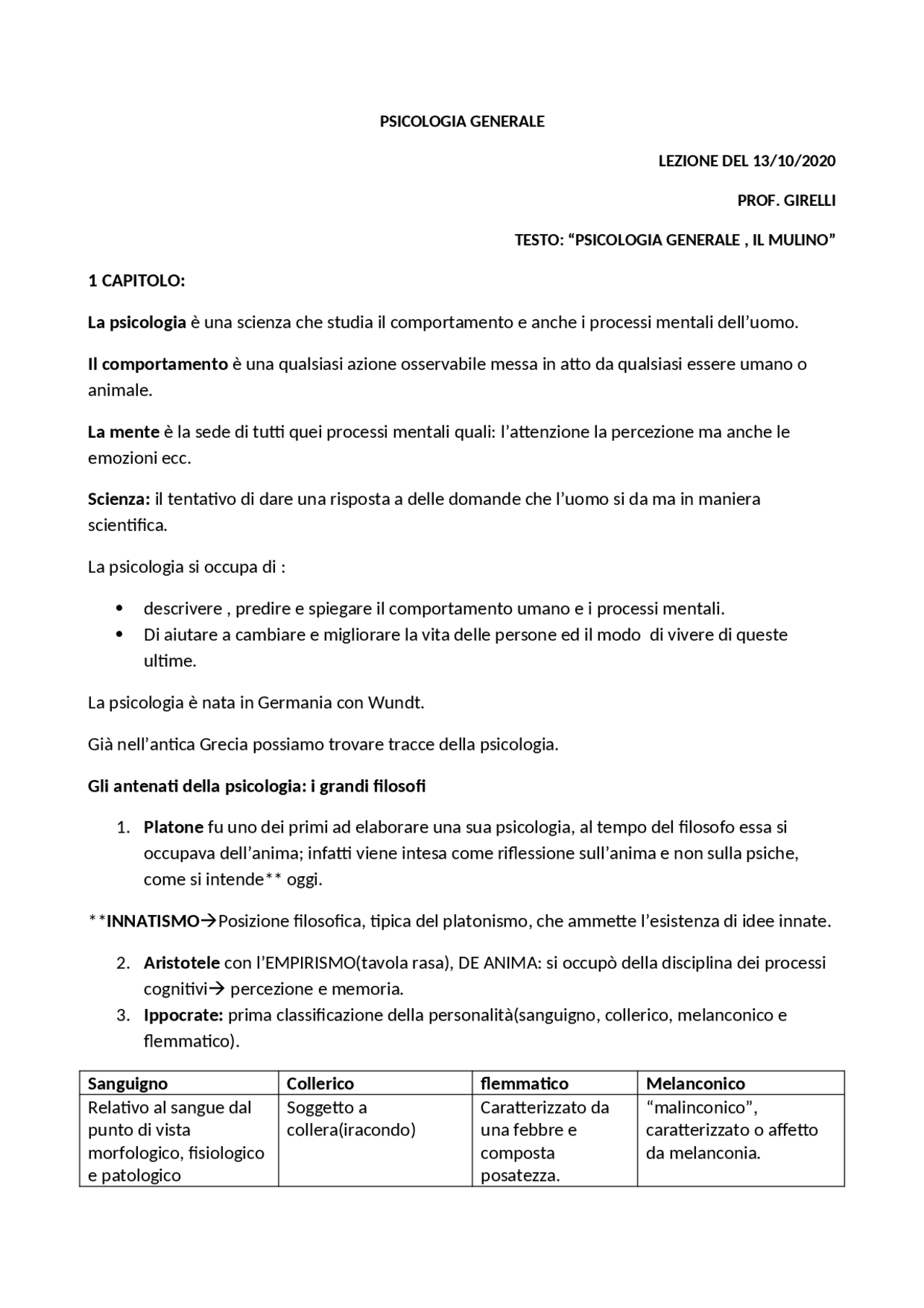 Psicologia Generale Riassunto Completo Docsity