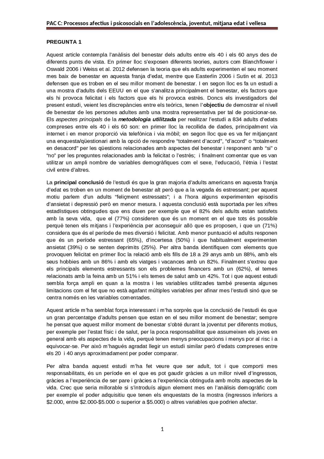 Pac 2 Psicologia Del Desenvolupament Ii Docsity
