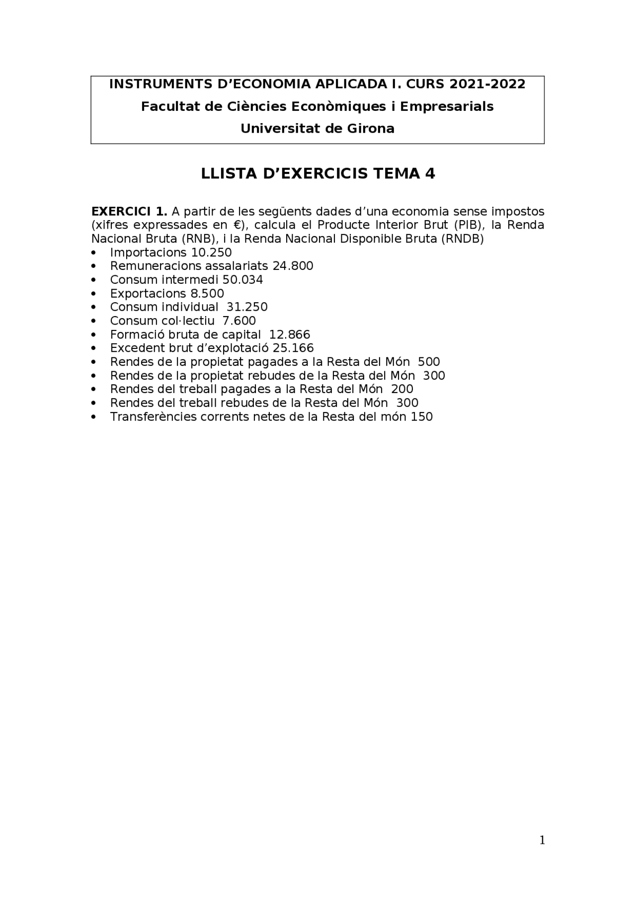 Ejercicios Para Calcular El Pib Docsity
