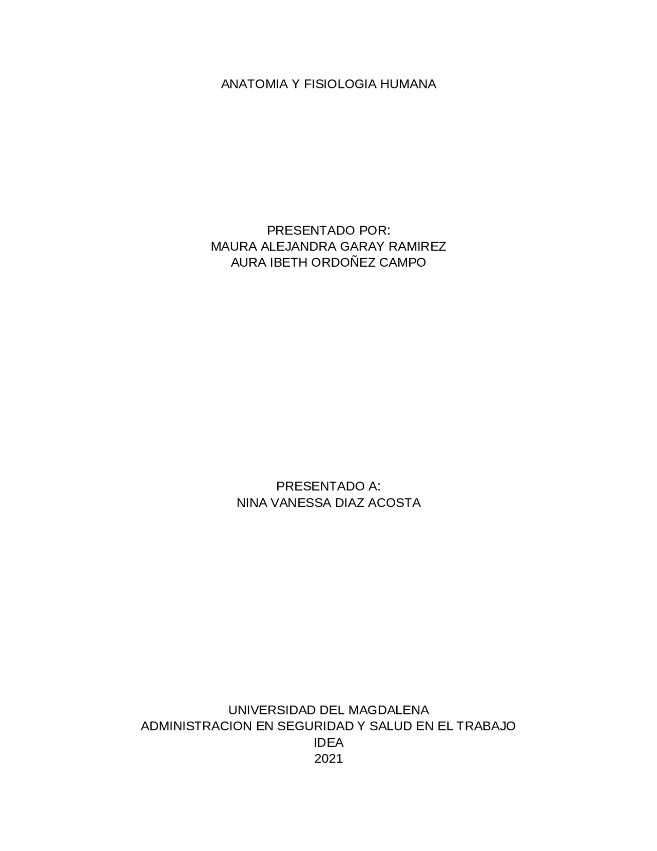 Anatomia Y Fisiologia Humana Docsity