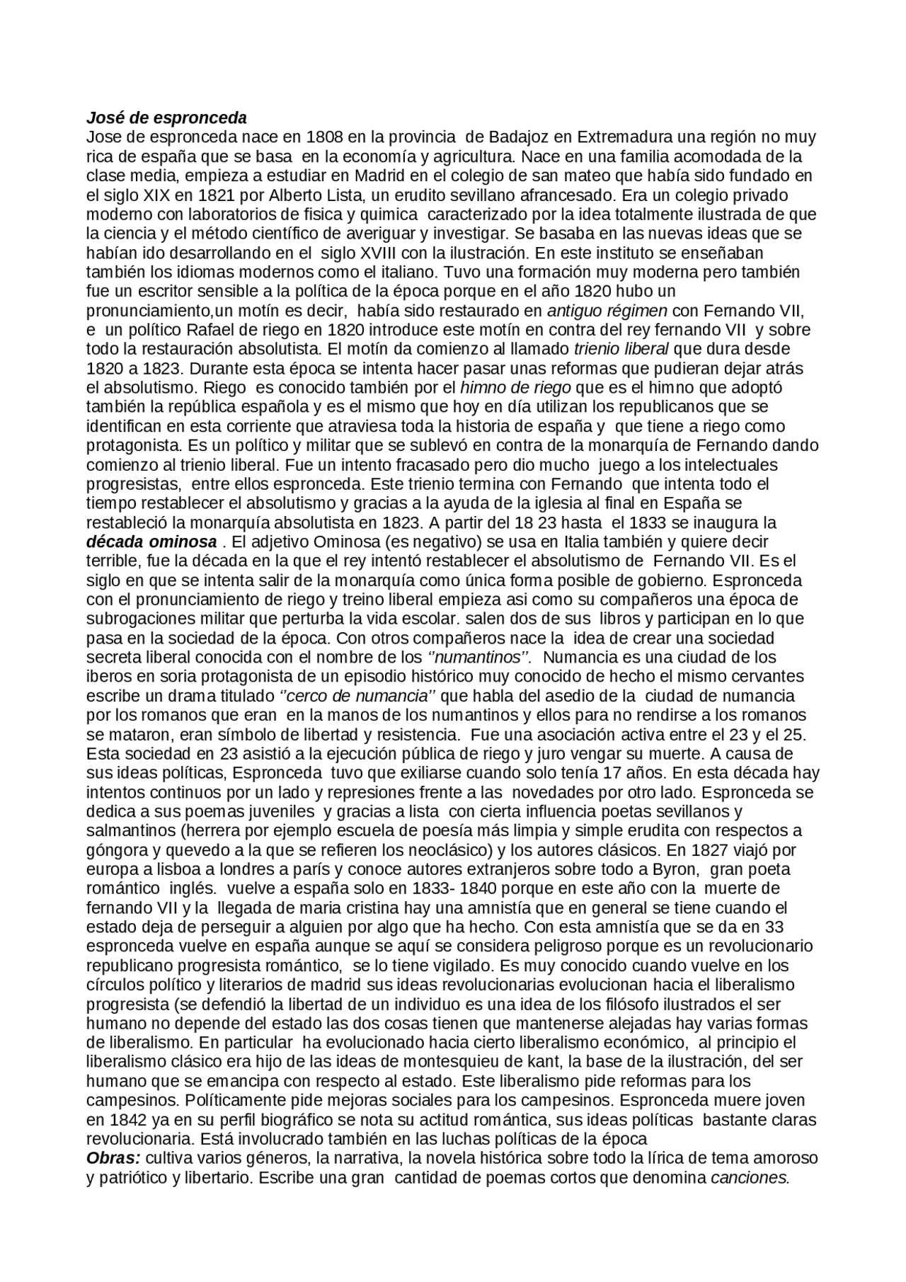 La Cancion Del Pirata Espronceda Docsity