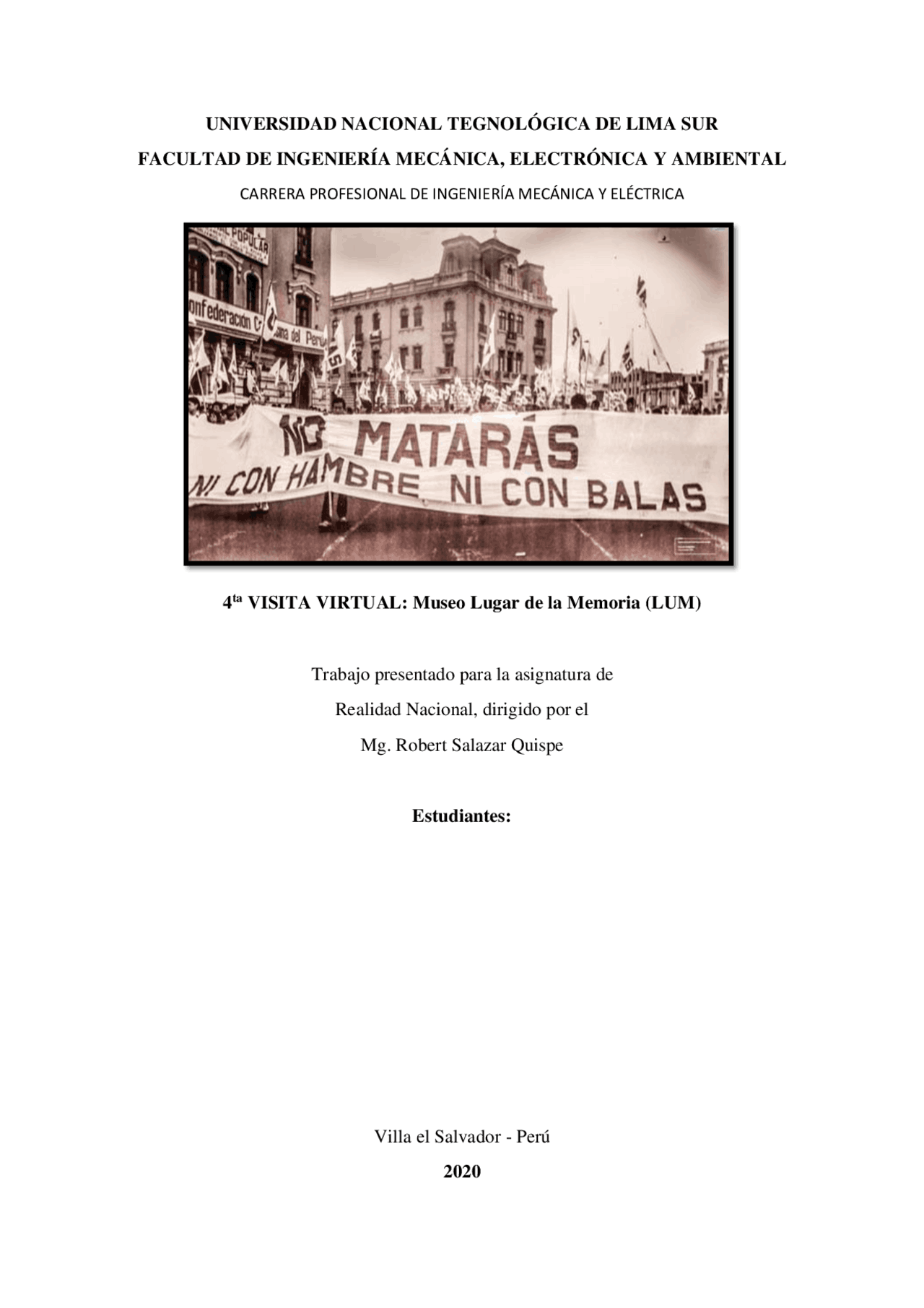 (LUM) Museo lugar de la memoria. - Docsity