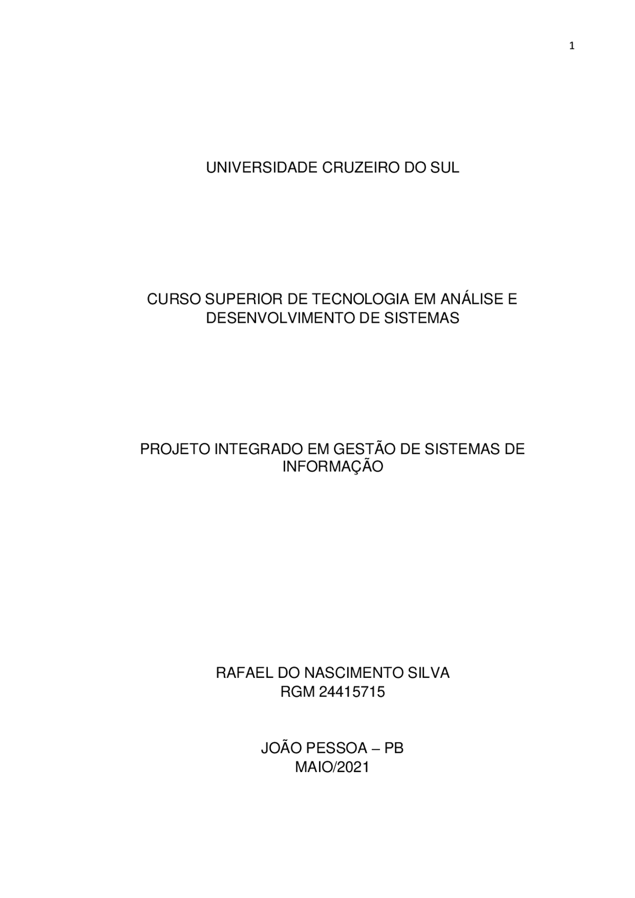 Projeto Integrado Em GestÃo De Sistemas De InformaÇÃo Docsity