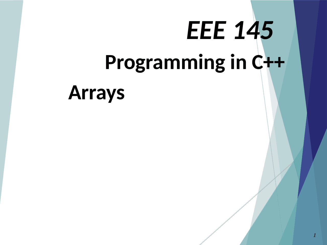 C Arrays Study Notes | Slides C programming - Docsity