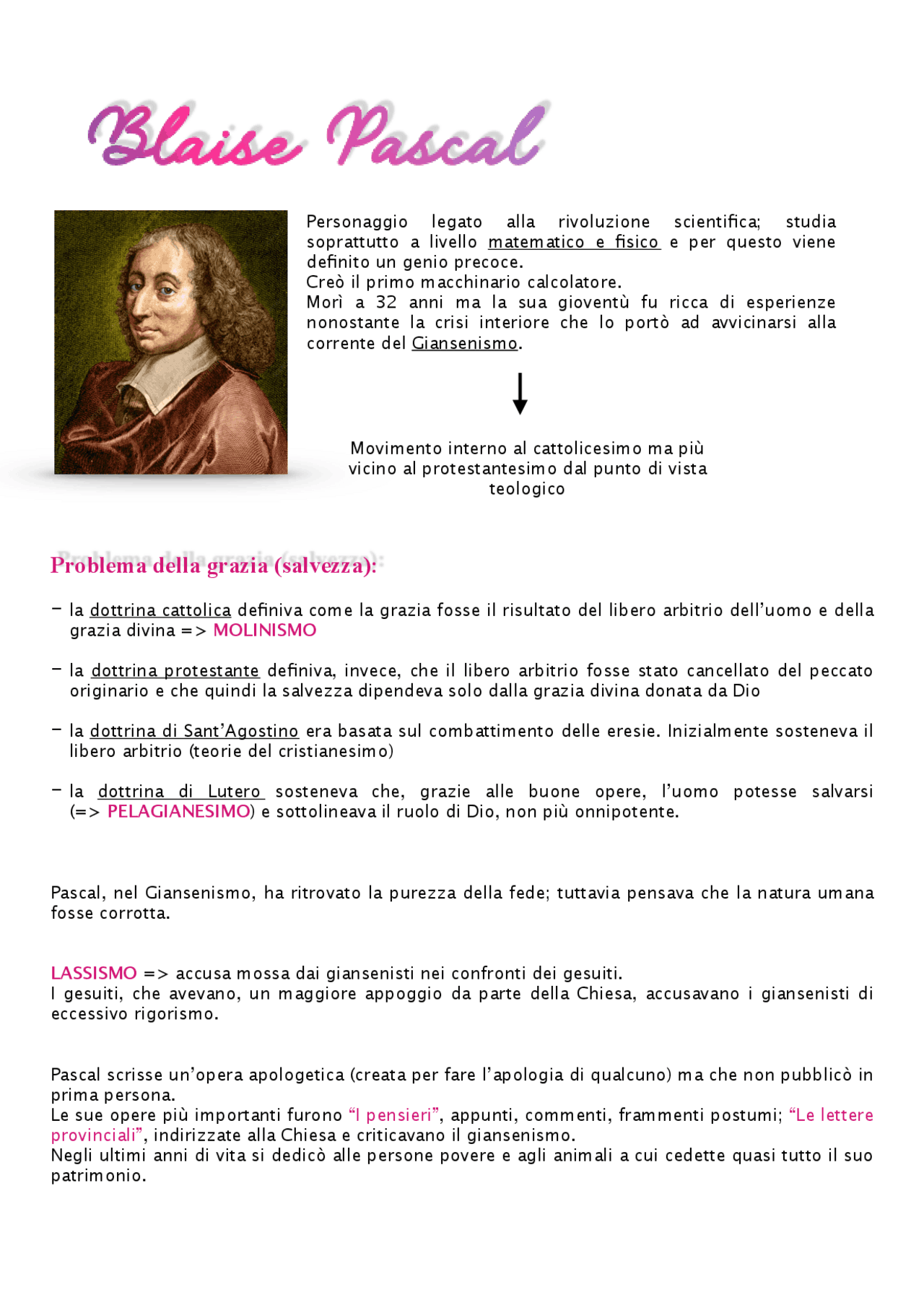 Pascal Liebniz Spinoza Locke Berkeley E Hume Docsity