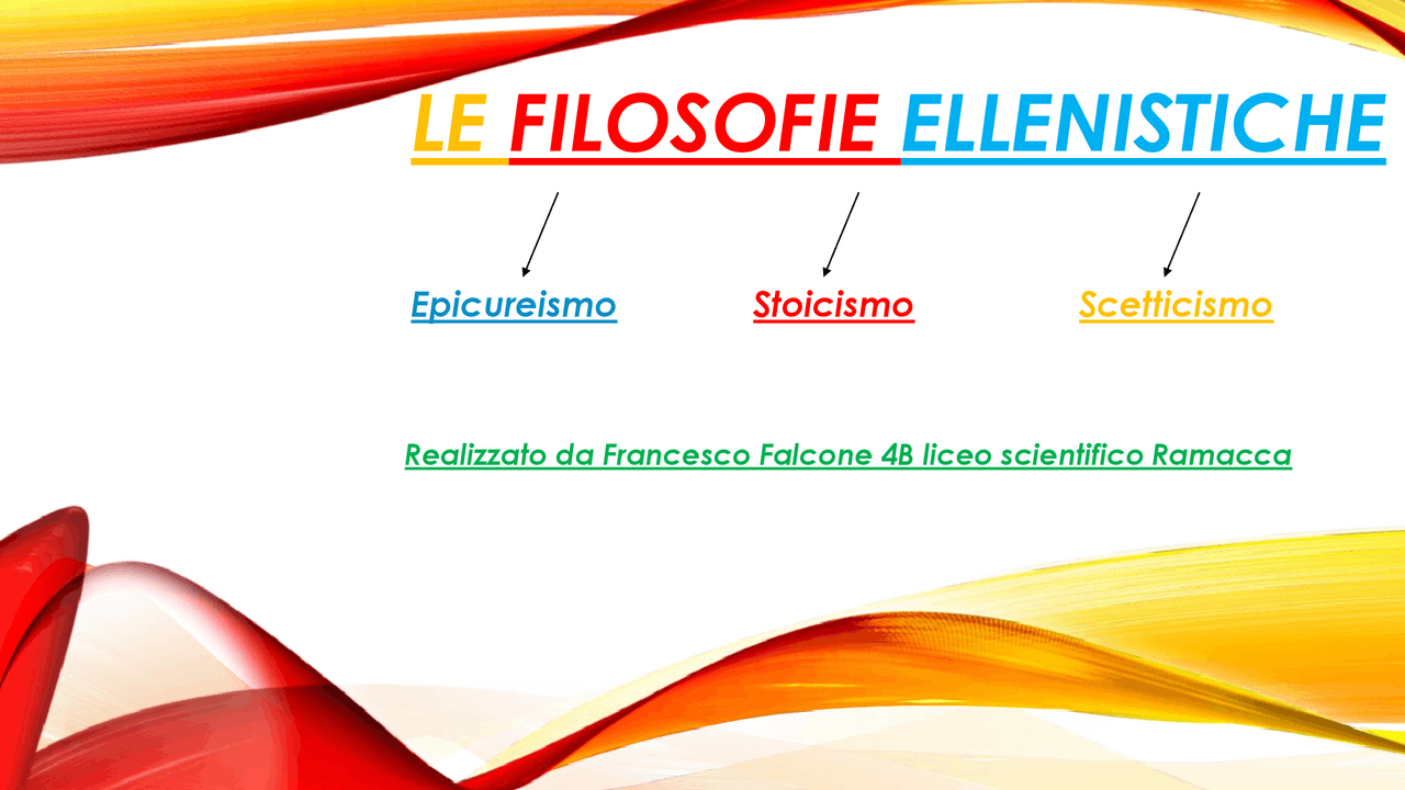 Le Filosofie Ellenistiche Docsity