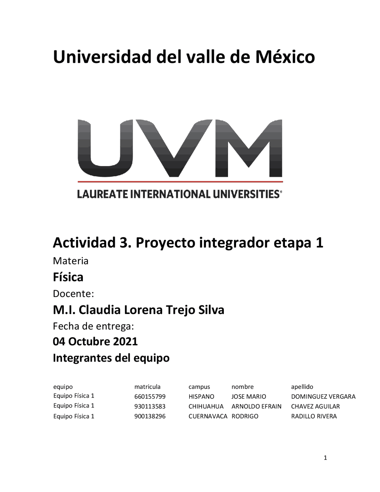Proyecto Integrador Etapa 1 Ejercicios De Física Docsity