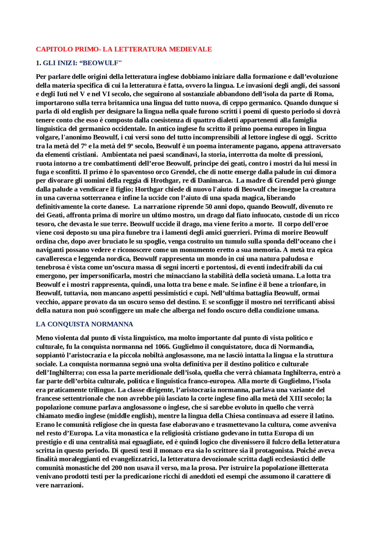 Riassunti Di Letteratura Inglese Docsity