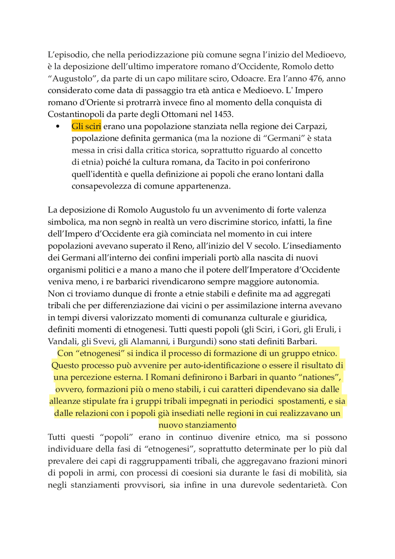 Odoacre e caduta impero romano d'occidente | Appunti di Storia ...