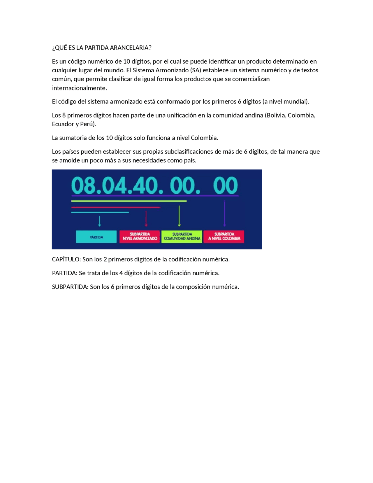 Clasificación Arancelaria Docsity
