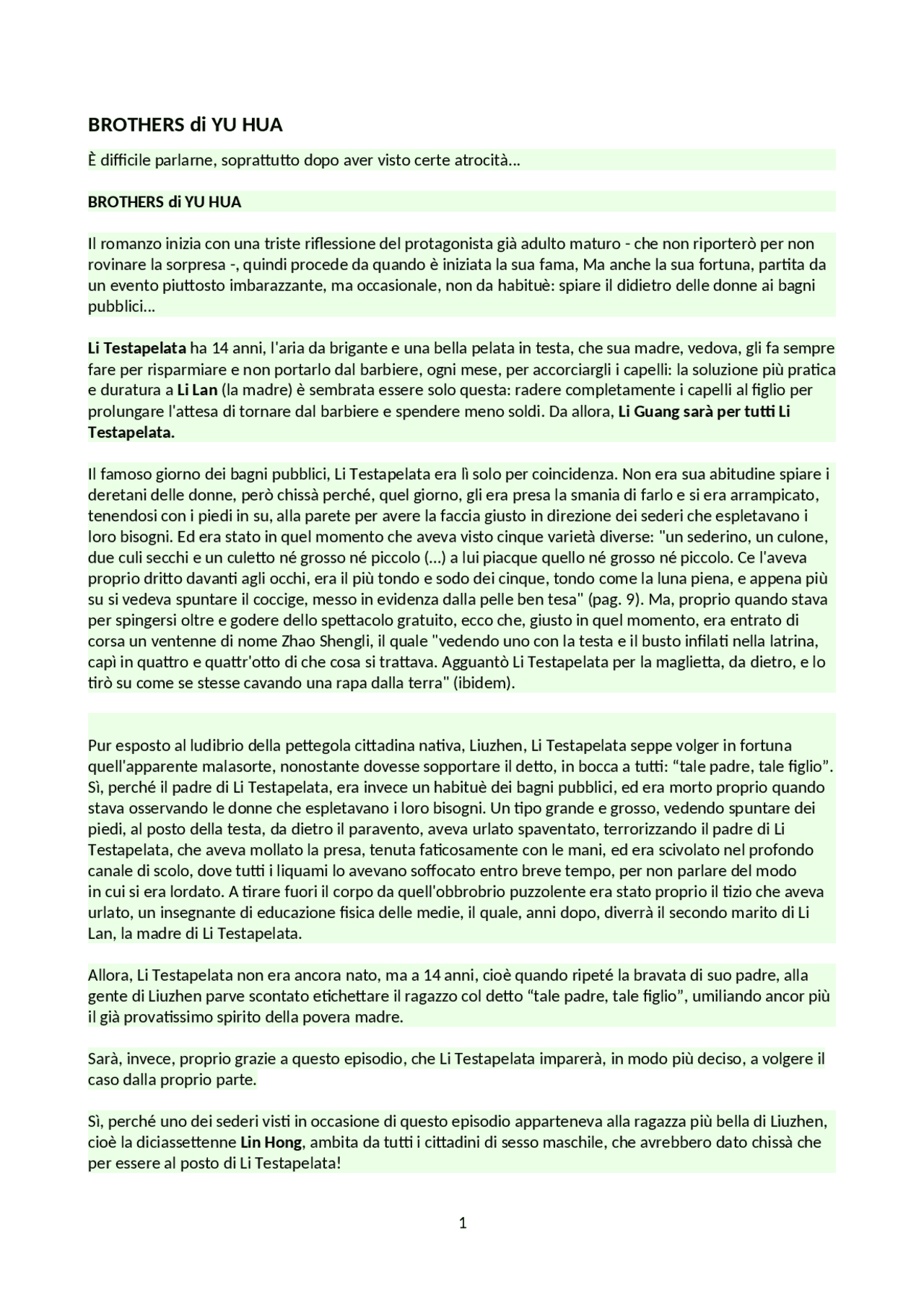 Bibiografia Yu Hua Pt2 Docsity