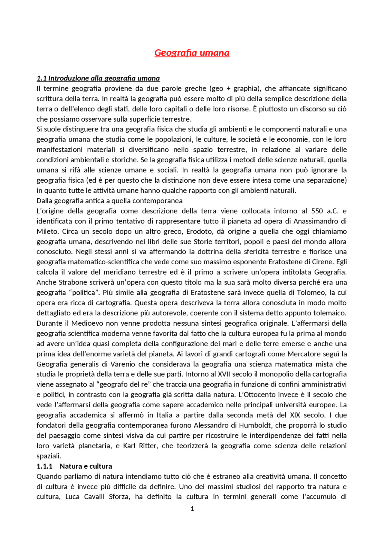 Geografia Umana Un Approccio Visuale Docsity