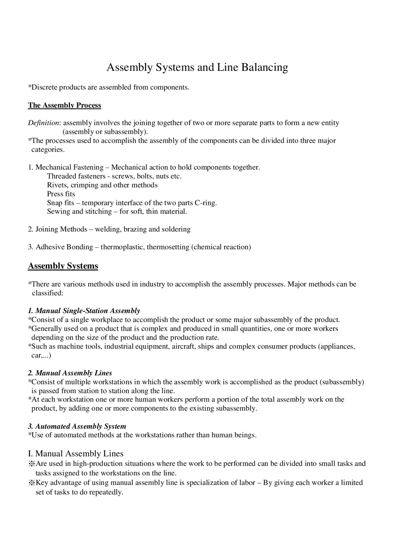 Shorty Notes For Mtech Advanced Manufacturing Systems Docsity