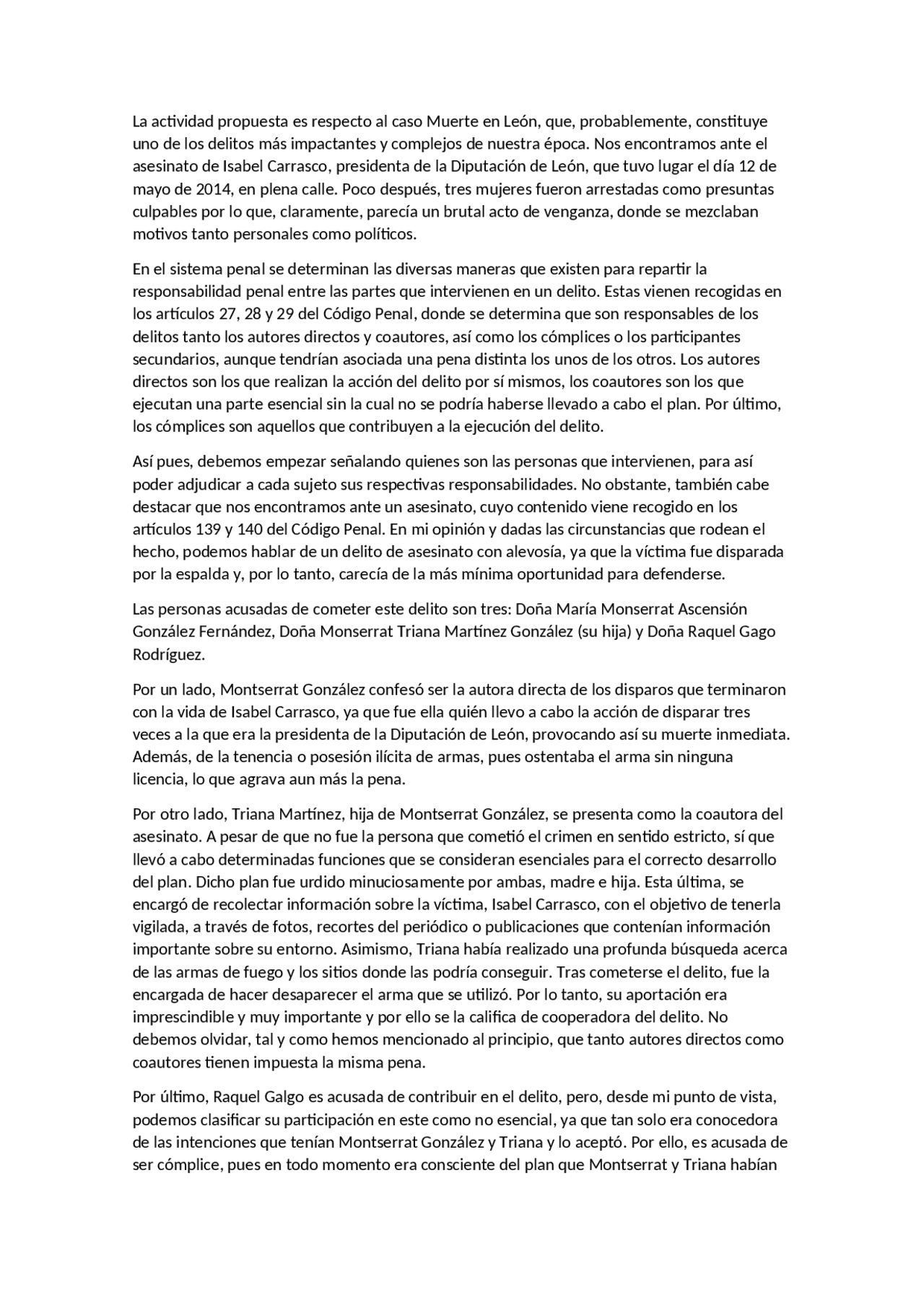 Caso Practico Derecho Penal Docsity