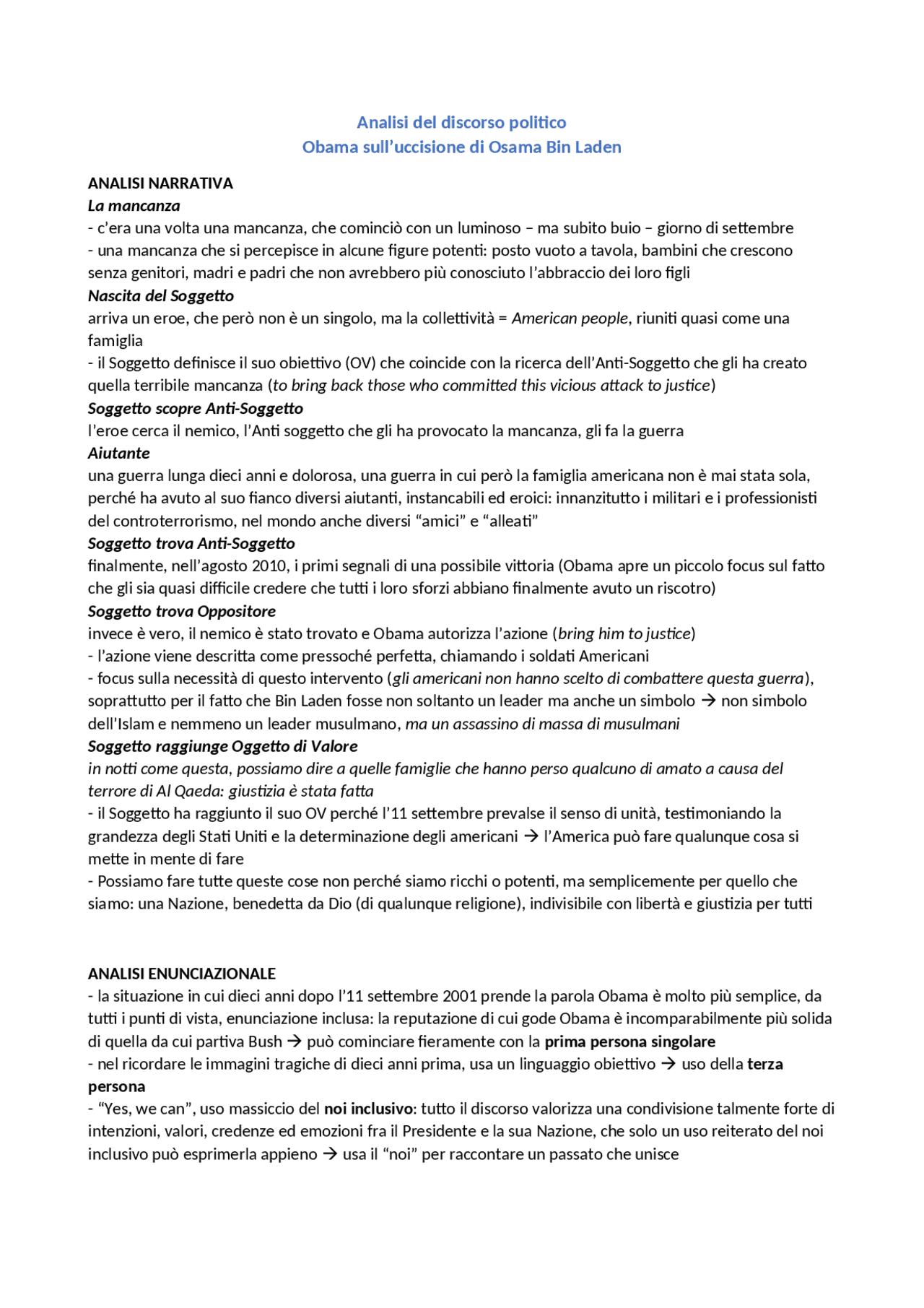 Analisi Del Discorso Politico Semiotica E Storytelling Appunti Di
