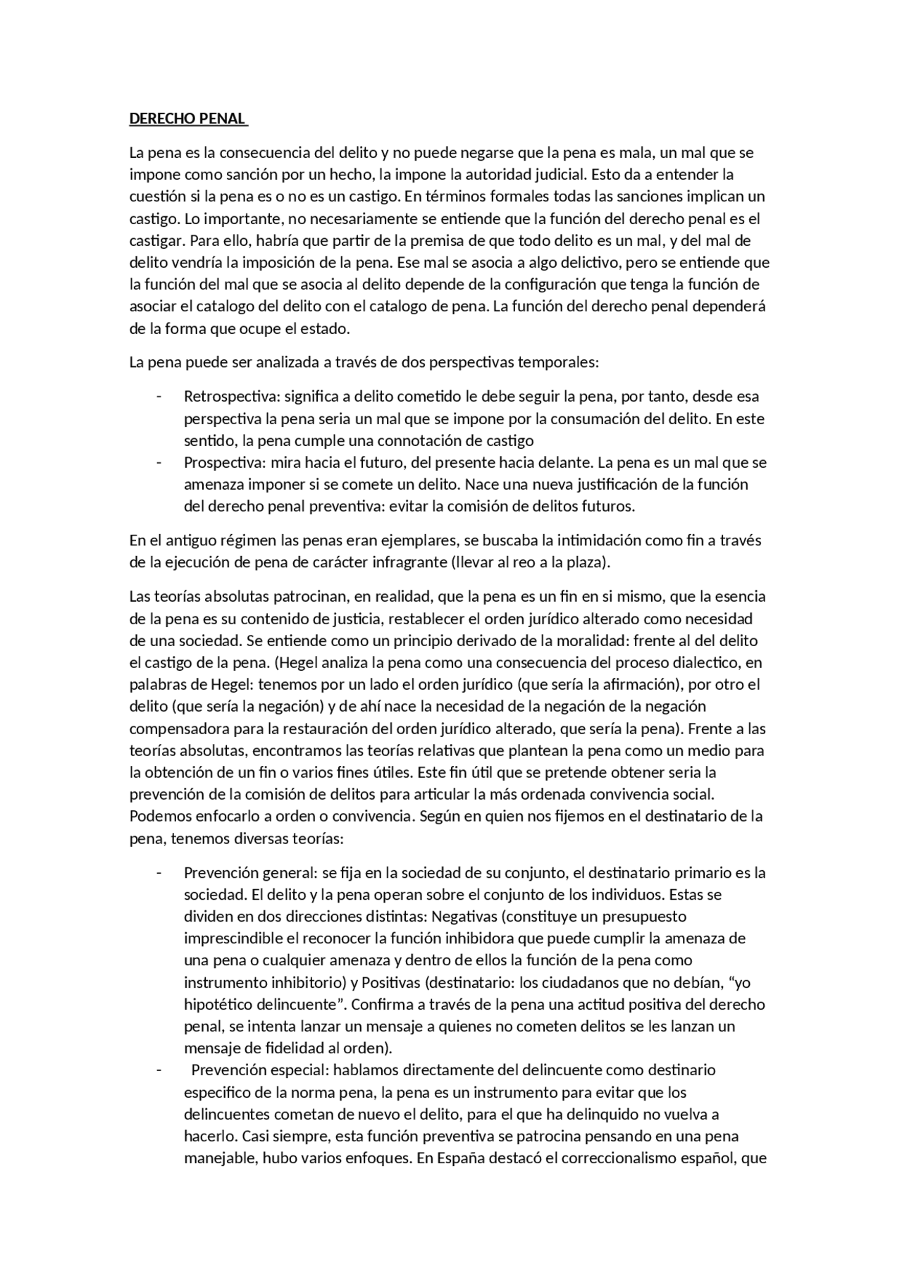 Apuntes Derecho Penal Docsity