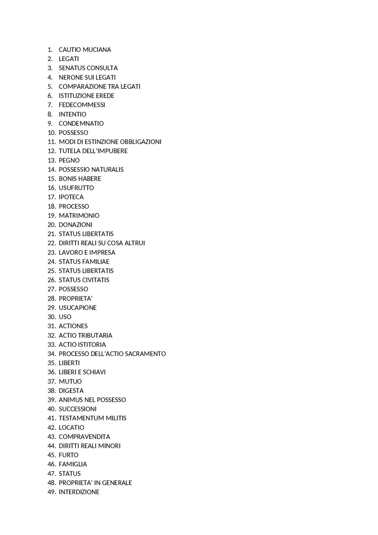 Domande Complete Esame Diritto Romano Galgano Docsity
