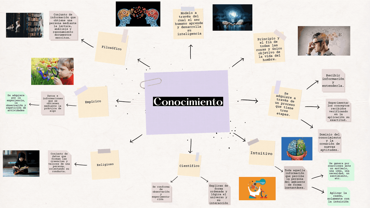 Mapa mental sobre el conocimiento - Docsity