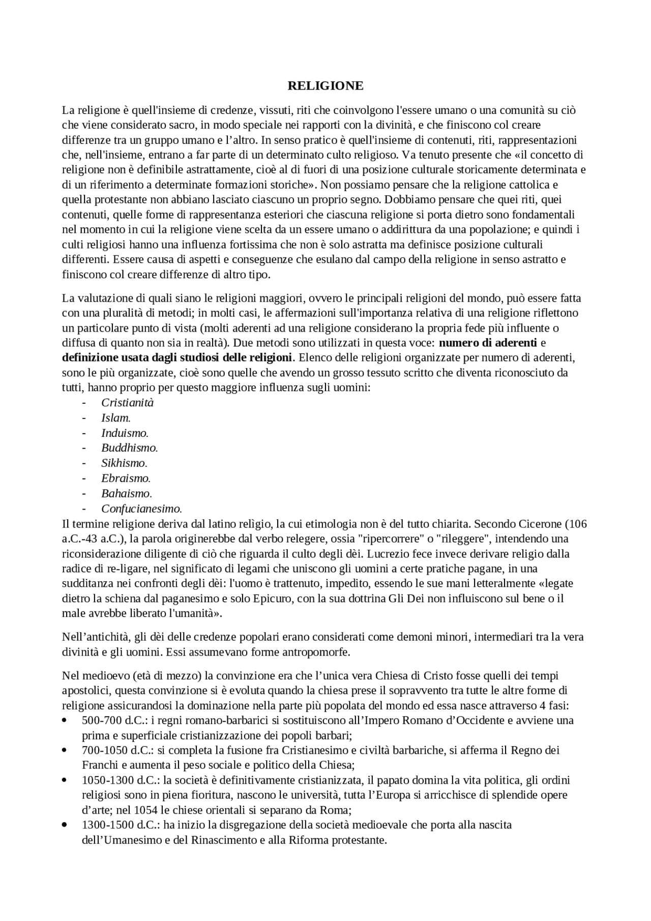 Slide Riassunte Esame Docsity