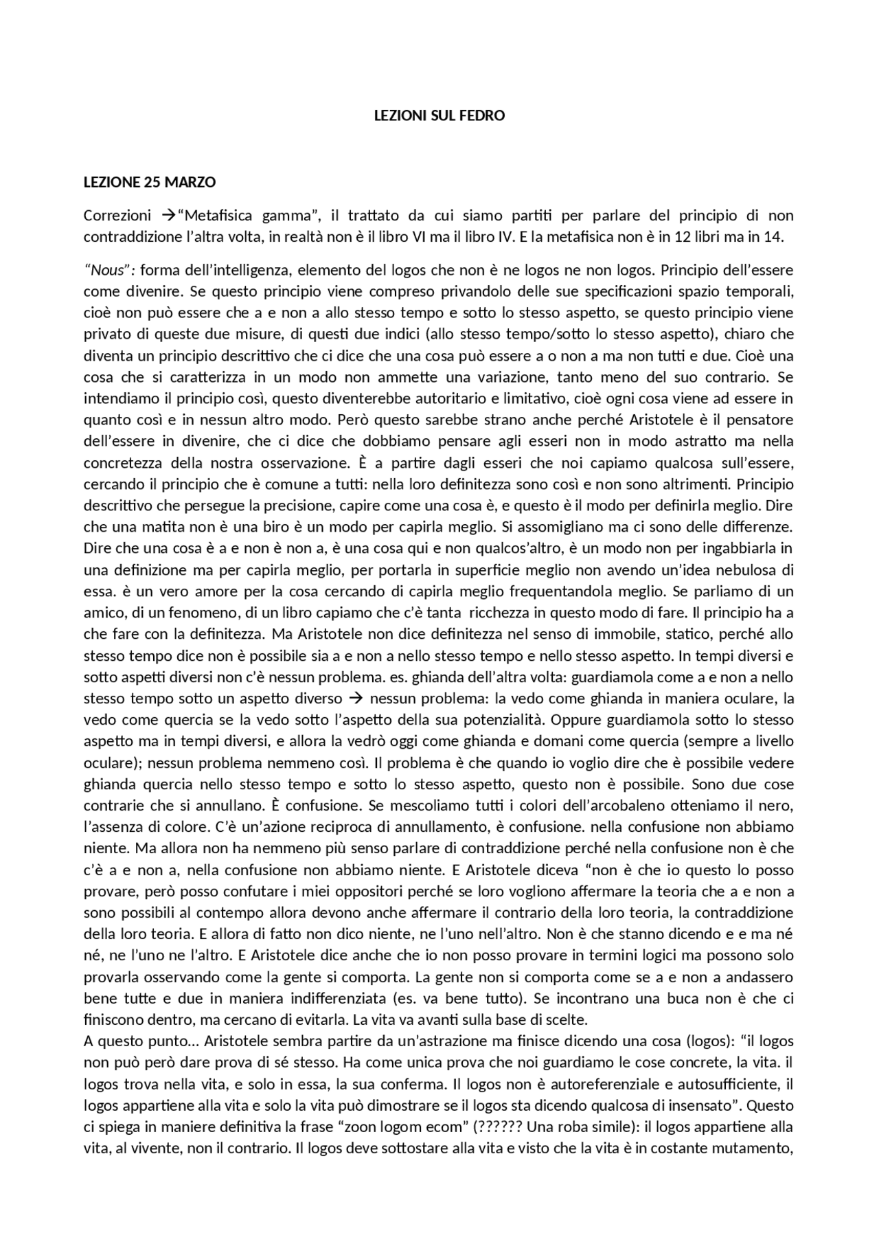 Lezioni Sul Fedro Di Platone Docsity