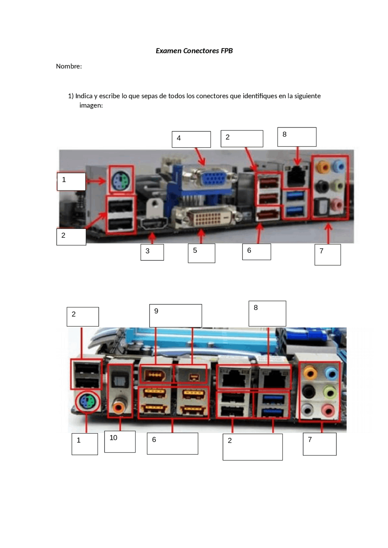 Examen Conectores FPB - Docsity