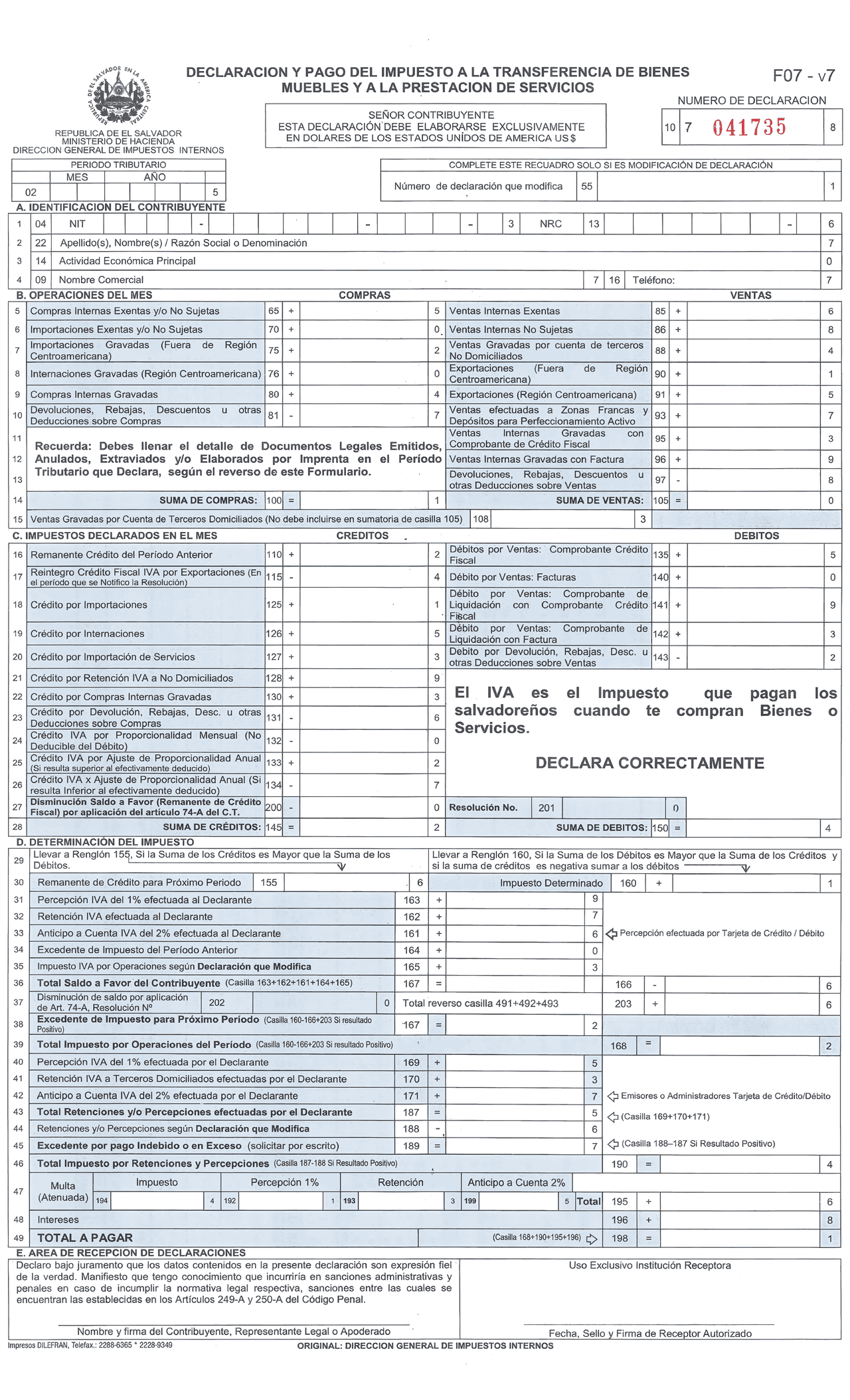 FORMULARIO SOBRE EL IVA - Docsity