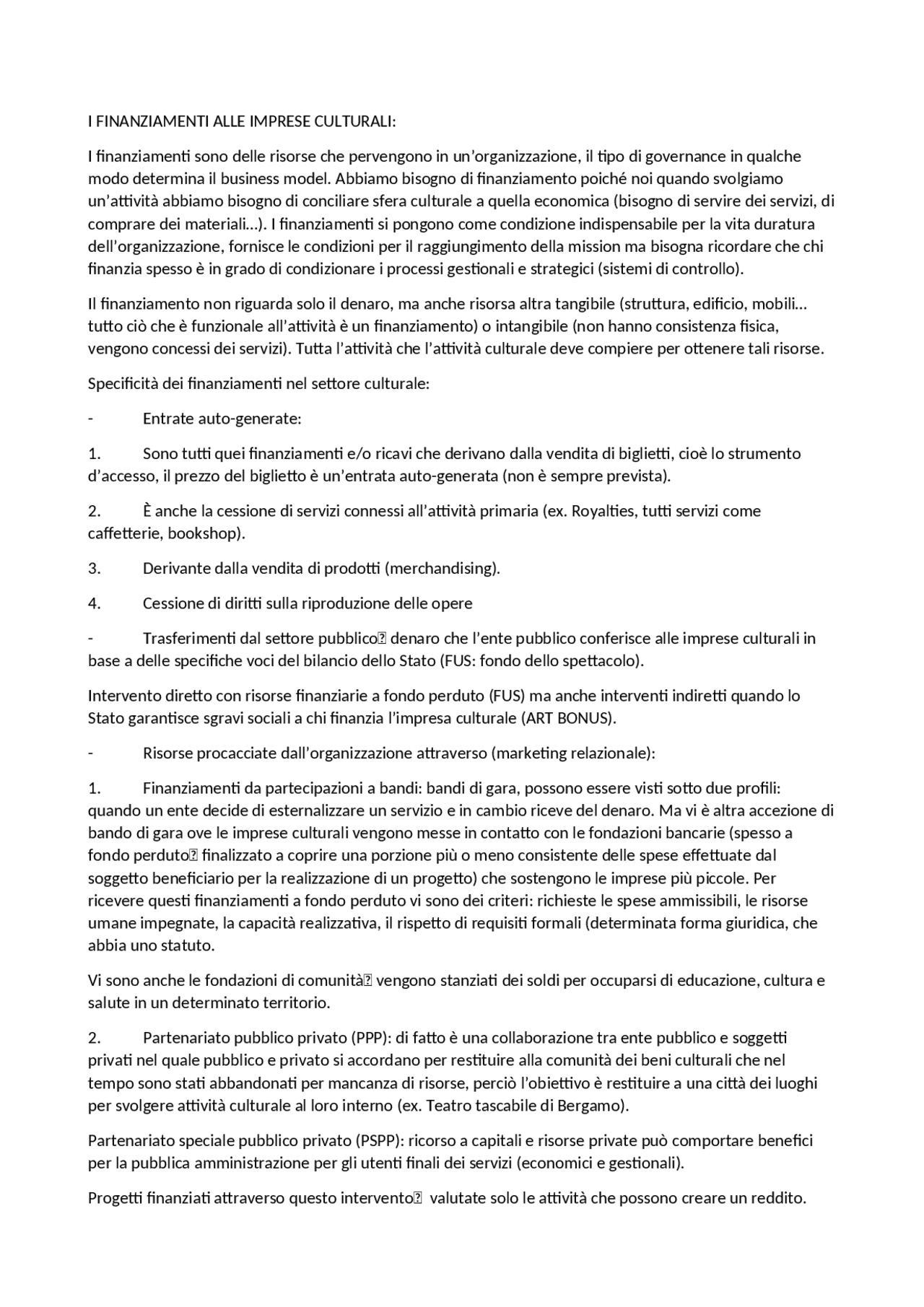 Marketing Delle Attività Culturali Iulm Docsity