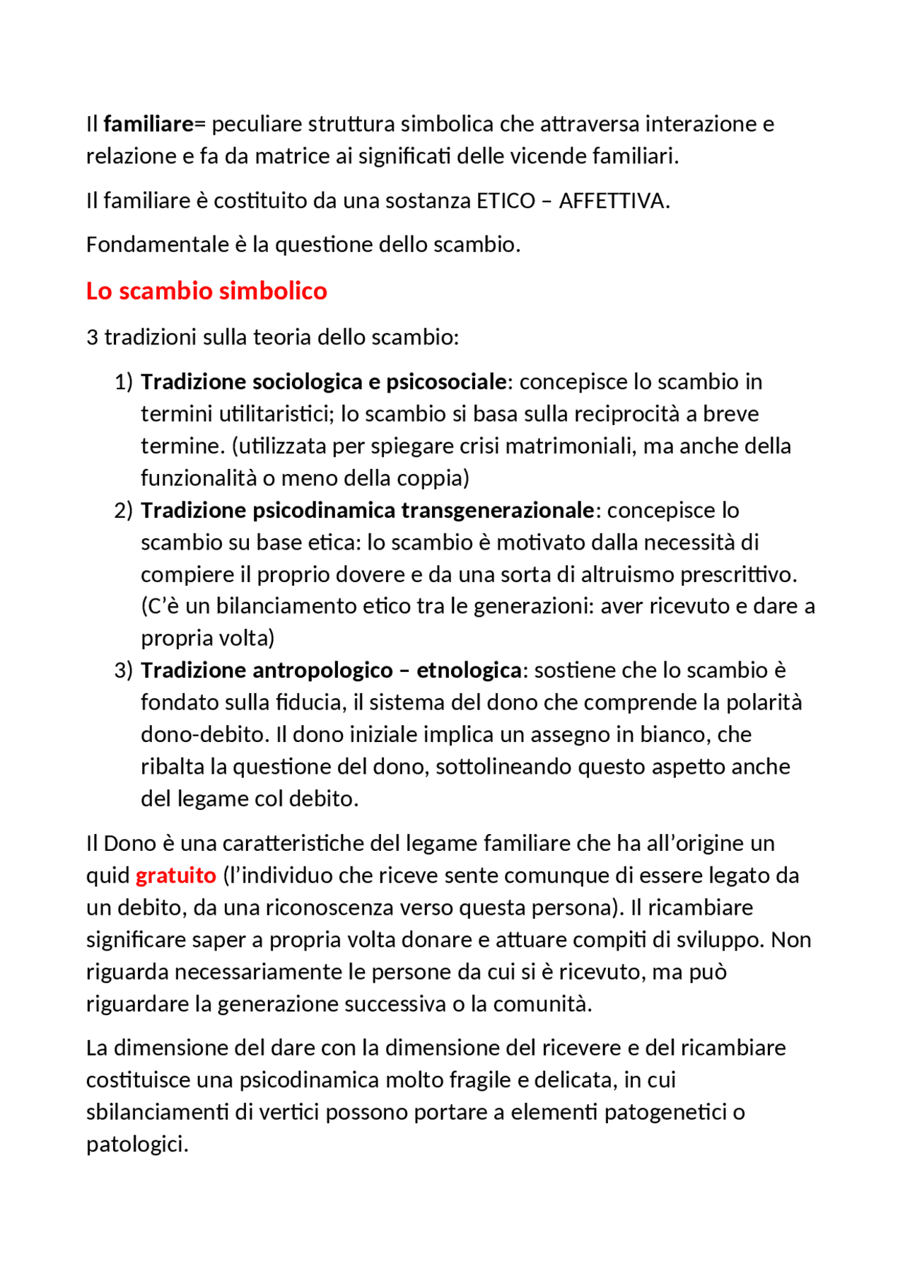 Il Famigliare Cosè Docsity