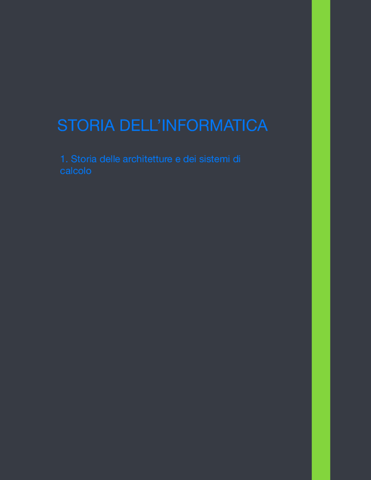 Storia Delle Architetture E Dei Sistemi Di Calcolo Prima Parte Docsity