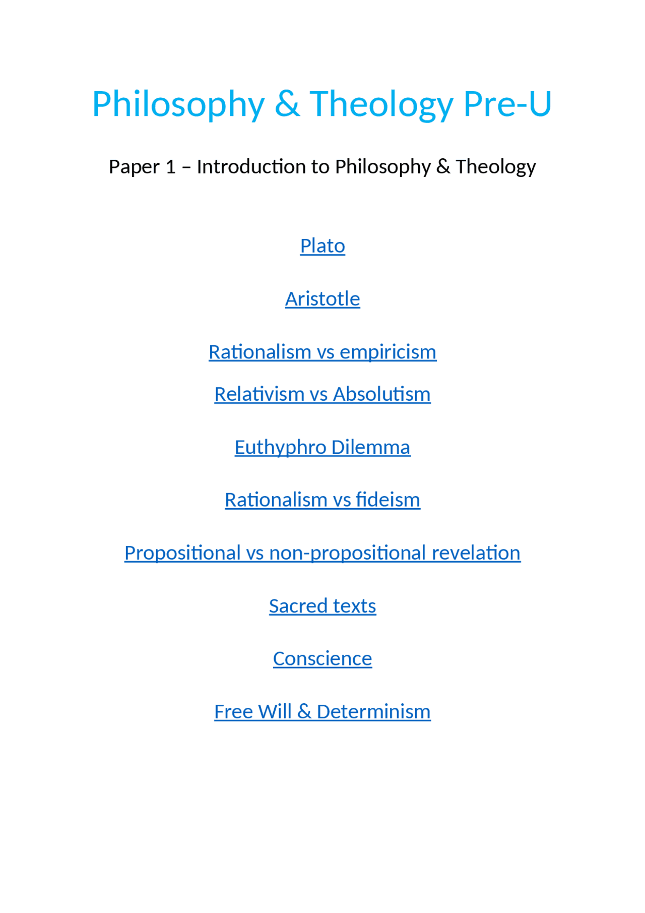 Introduction To Philosophy Docsity