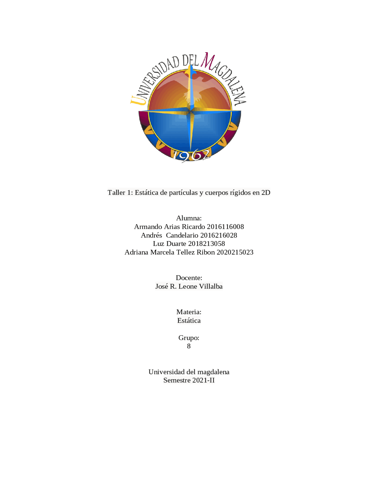 Ejercicios Estática Docsity