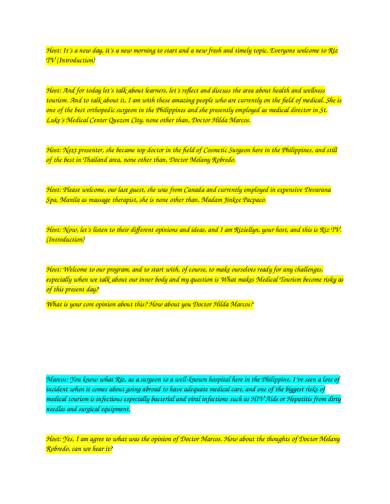 Talk Show Script In College Essay Form St Mary University Angeles Talk Show Script In College Essay Form St Mary University Angeles