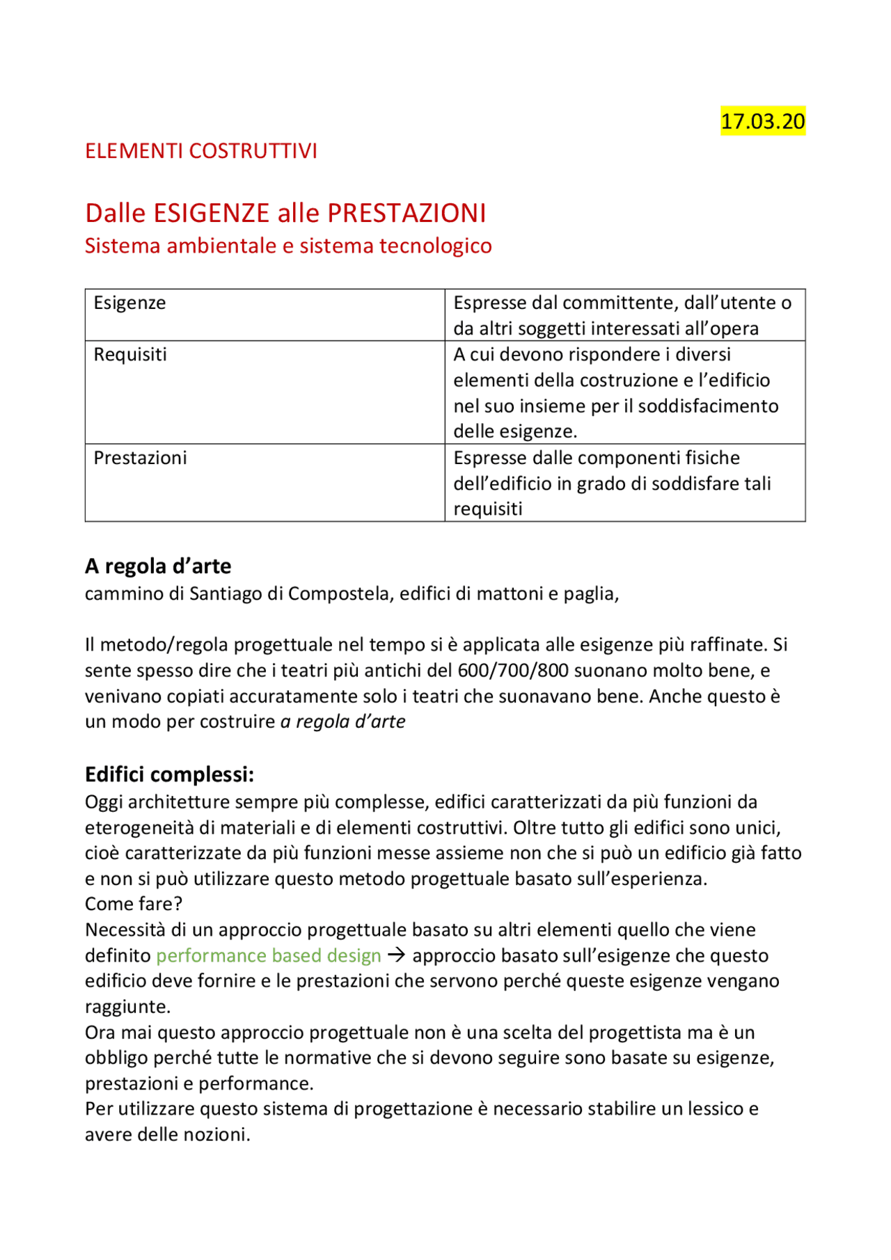 Appunti Elementi Costruttivi Docsity
