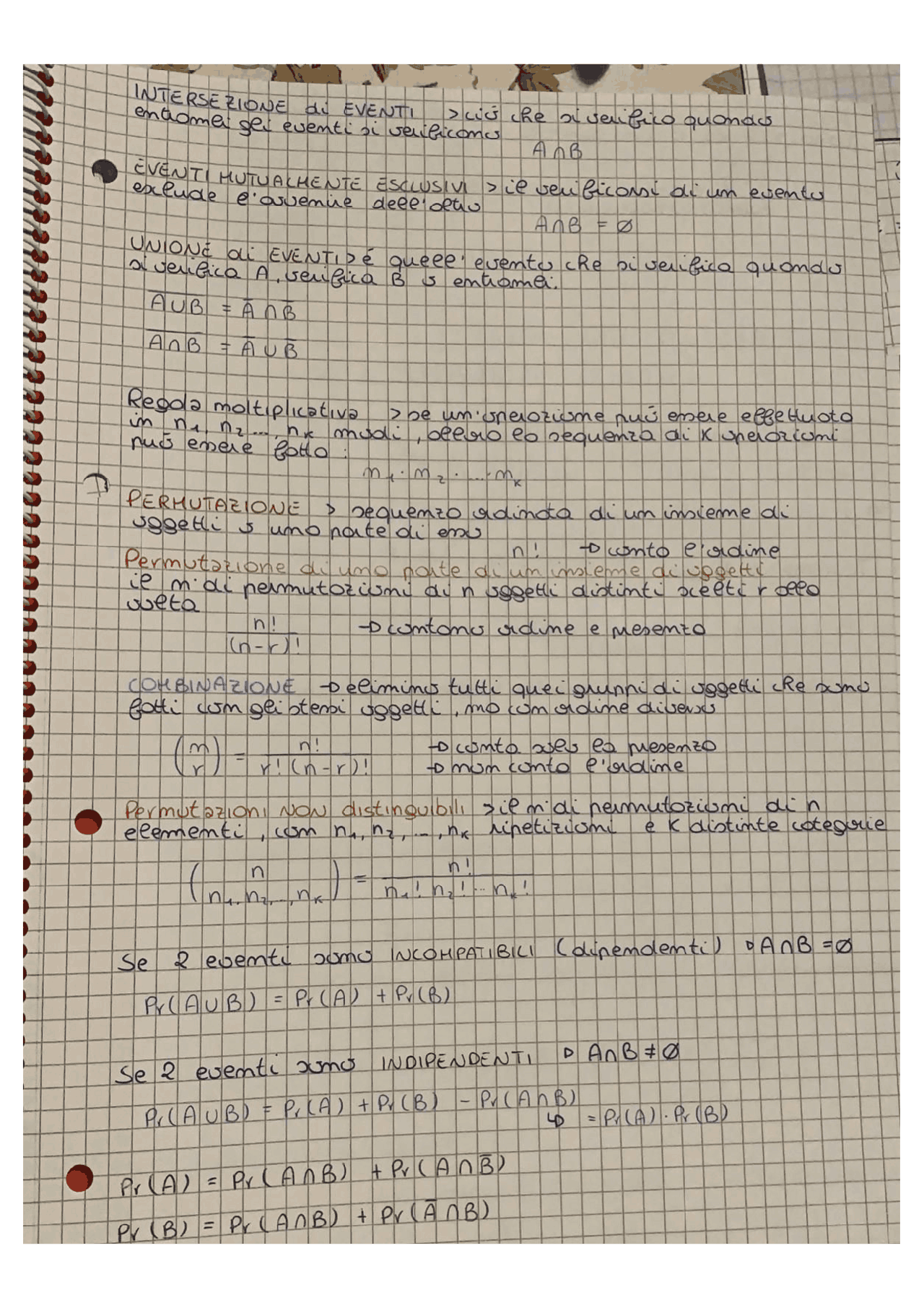 Formulario Argomenti Primo Modulo Statistica Docsity