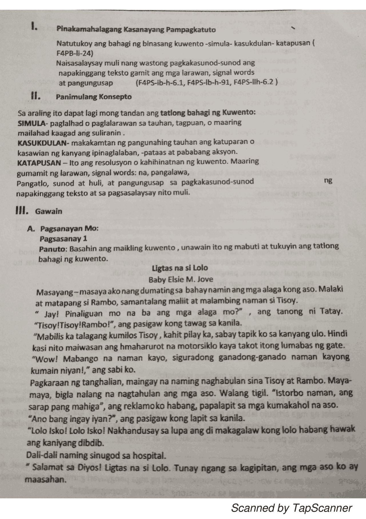 Filipino Test And Sample Questionnaire Docsity