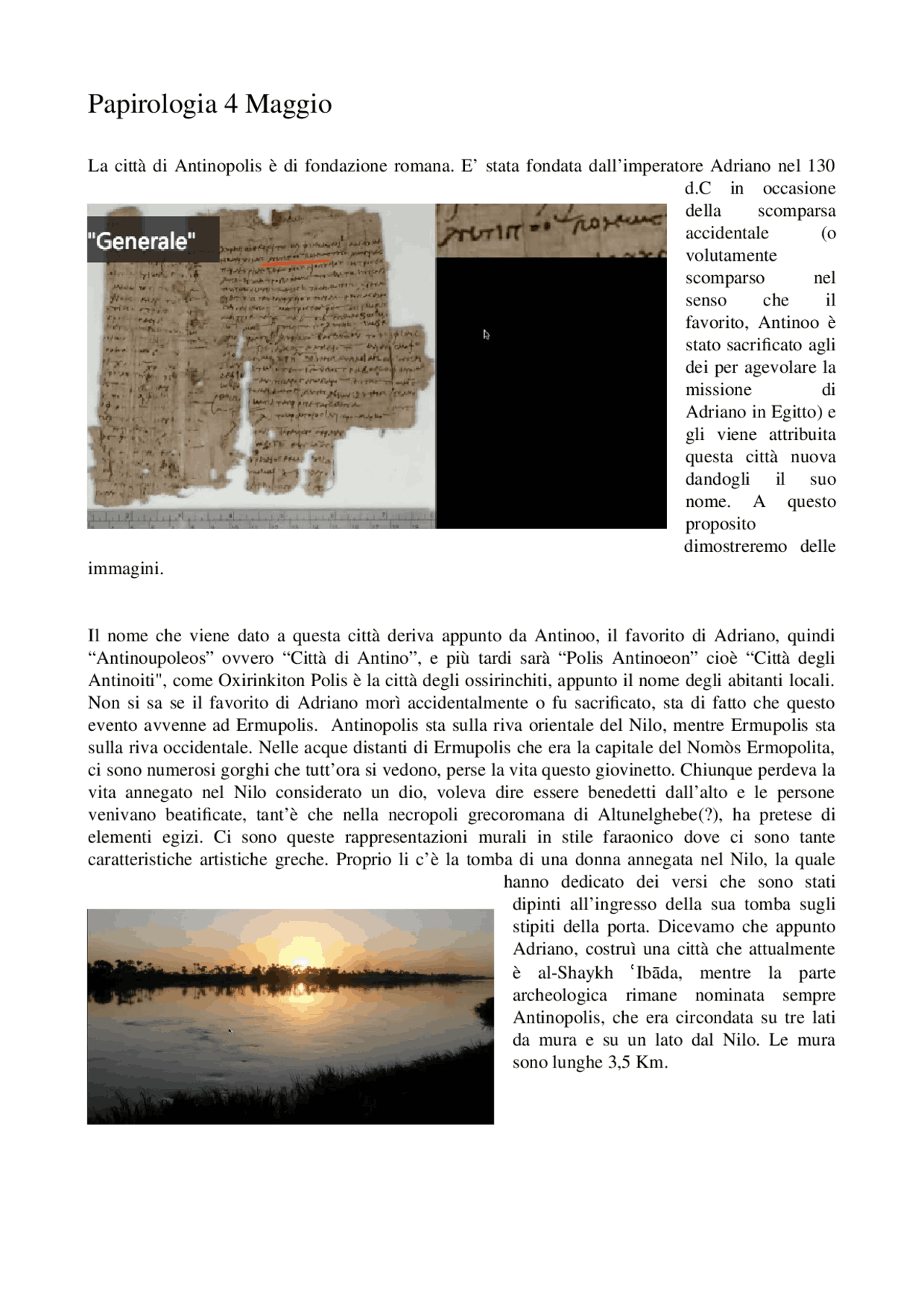 Papirologia Appunti N4 Docsity
