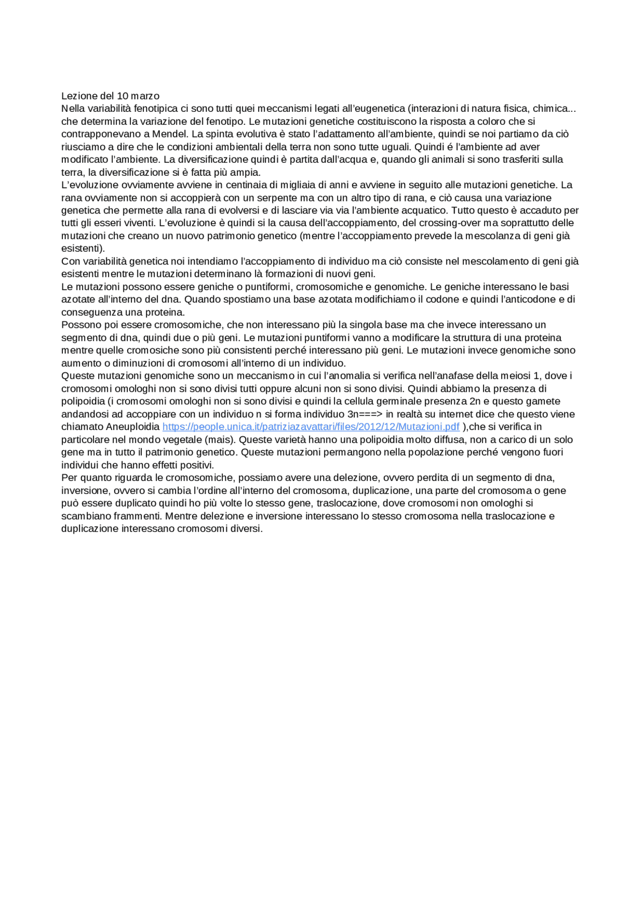 I Vari Tipi Di Mutazioni Genetiche Appunti Di Biologia Docsity