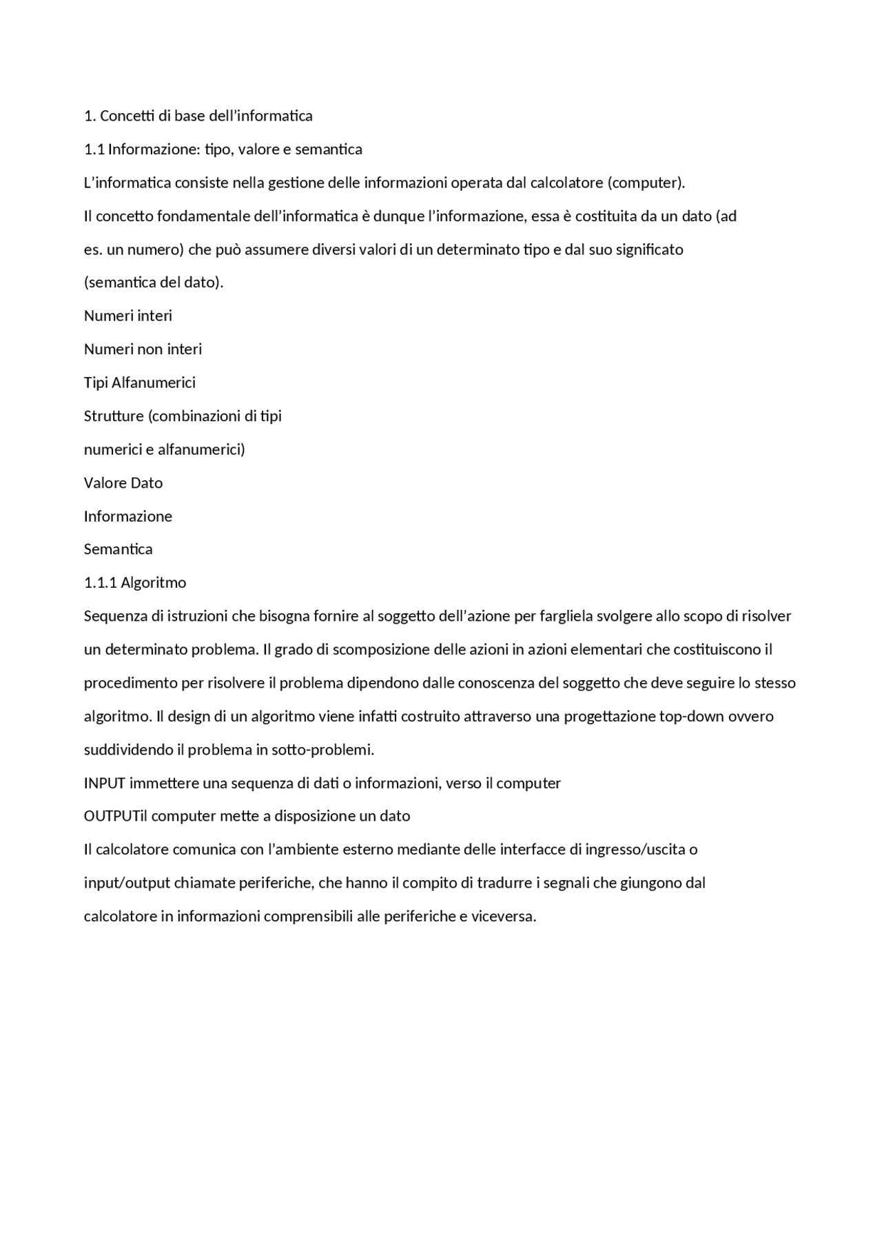 Elementi Di Base Dellinformatica Docsity