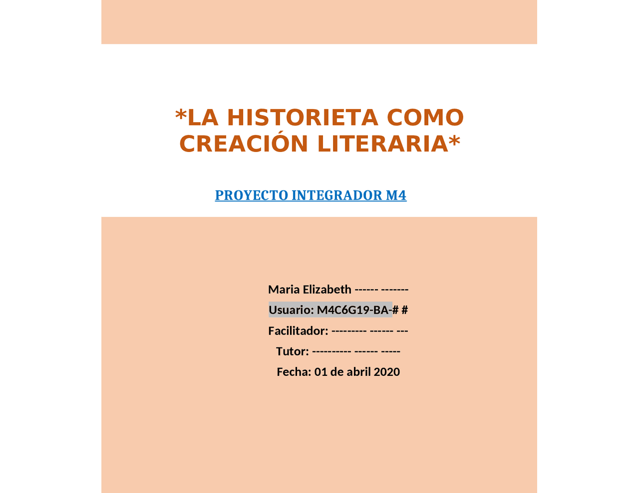 La historieta proyecto integrador modulo 4 - Docsity