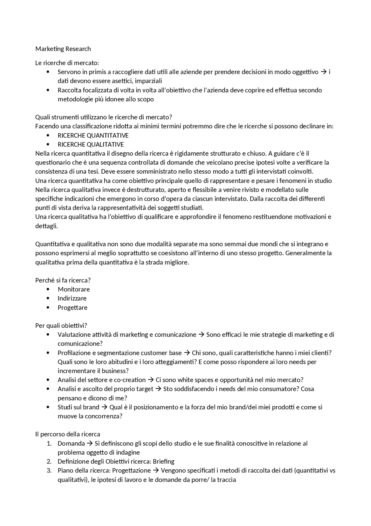 Marketing Research Schemi E Riassunti Docsity